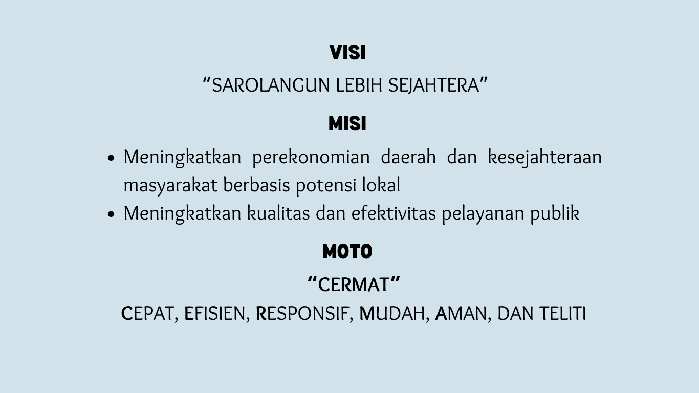 Visi Misi Motto - Dinas Penanaman Modal dan Pelayanan Terpadu Satu Pintu